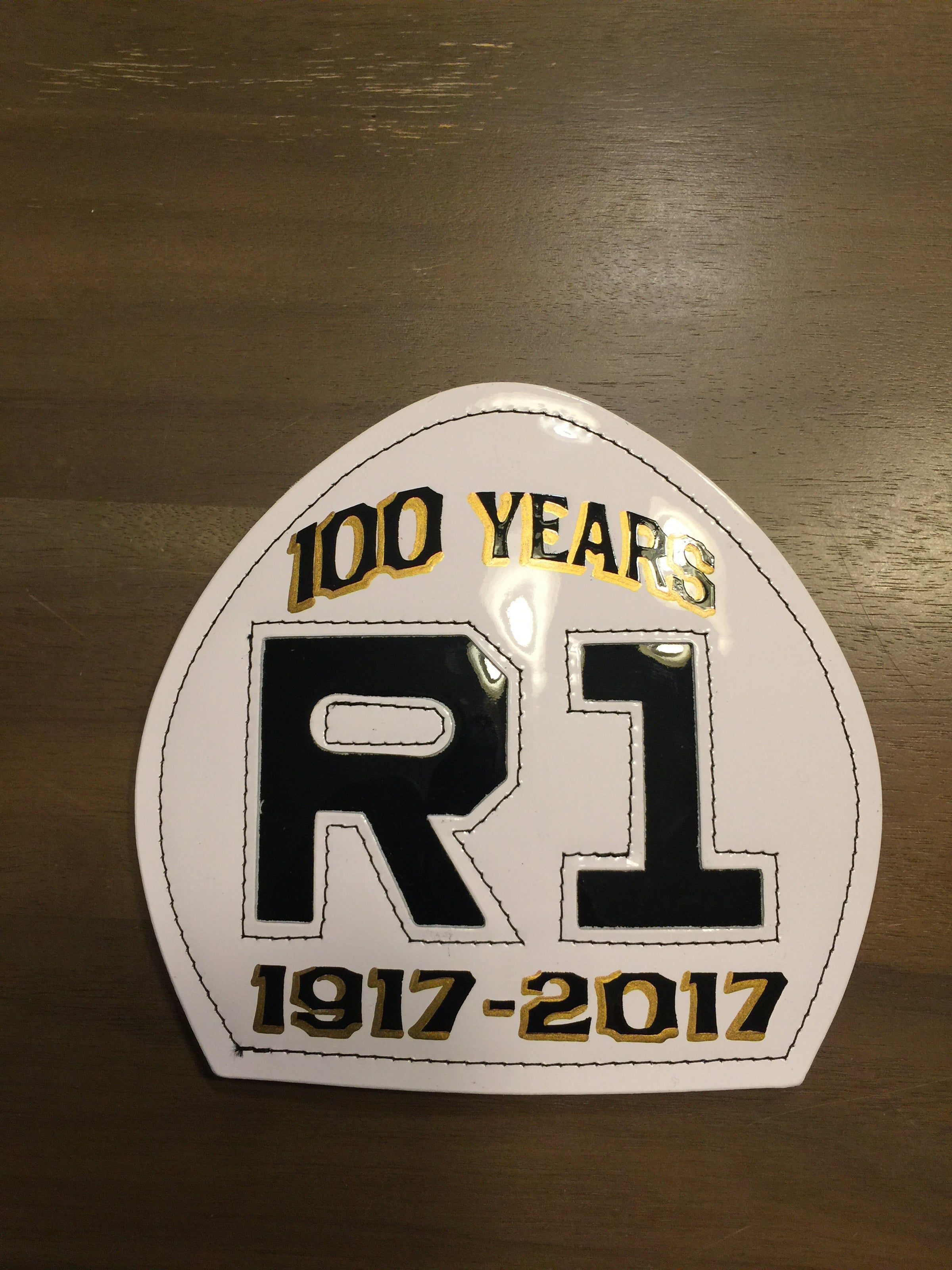 BOSTON FIRE HELMET FRONT SHIELD | Trifecta Leather Concepts