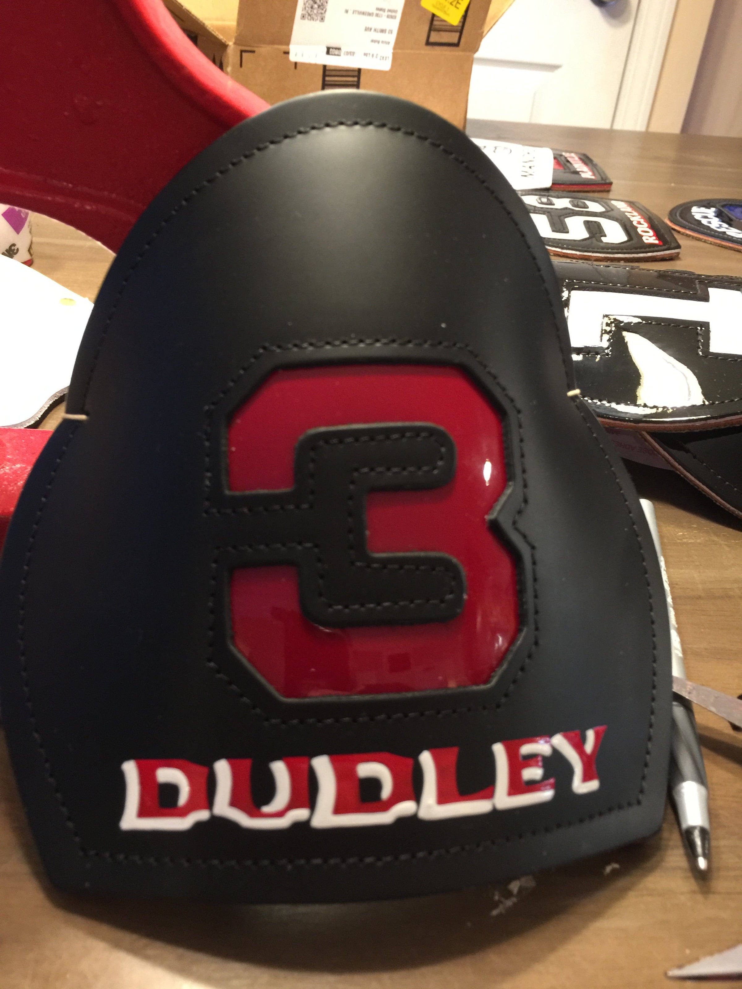 Customized Boston Firefighter Device Satin Black leather | Trifecta ...